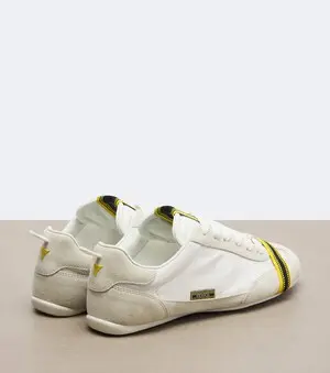 Fendi Wrap Suede-trimmed Sneakers