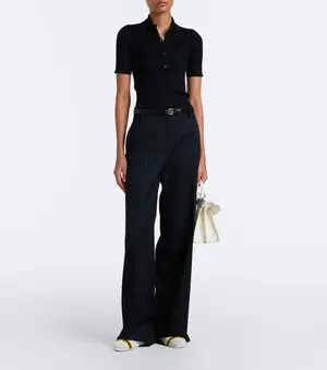 Fendi Wrap Suede-trimmed Sneakers