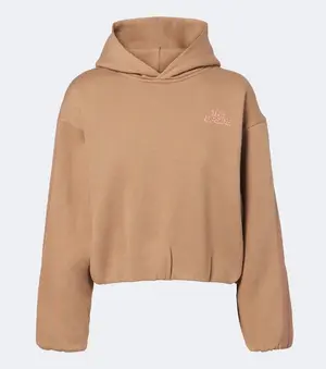 The Upside Marlon Camila Cotton-blend Jersey Hoodie - Brown