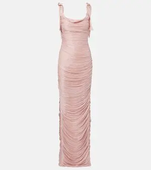 MARMAR HALIM Ruched Silk Gown - Pink