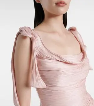 MARMAR HALIM Ruched Silk Gown