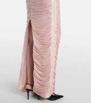 MARMAR HALIM Ruched Silk Gown