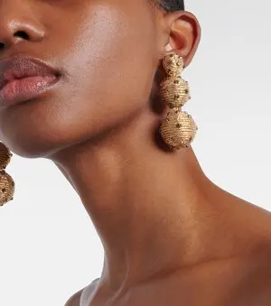 Oscar De La Renta Embellished Clip-on Earrings