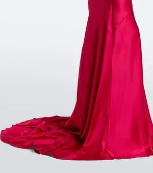 Alex Perry Halterneck Silk Satin Gown