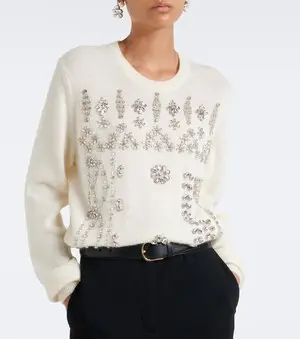 Costarellos Madley Crystal-embellished Sweater