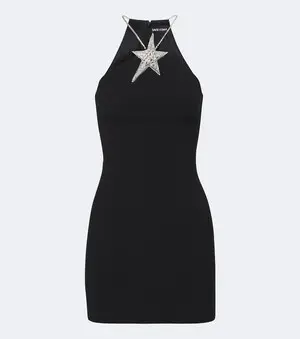 David Koma Embellished Halterneck Minidress - Black