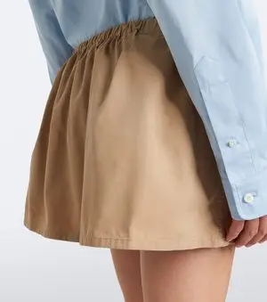 Miu Miu Cotton Gabardine Mini Skirt