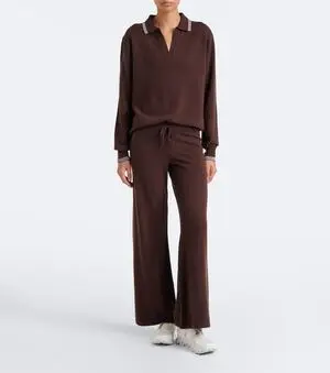 The Upside Coco Amelie Cashmere-blend Wide-leg Pants