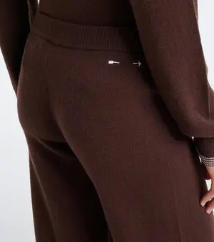 The Upside Cashmere-blend Wide-leg Pants - Brown