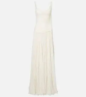 MARMAR HALIM Ana" Gown In Butter Yellow Crepe And Chiffon