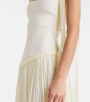 MARMAR HALIM Ana" Gown In Butter Yellow Crepe And Chiffon
