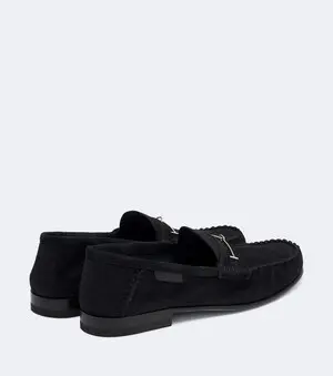 TOM FORD Suede Penny Loafers - Black