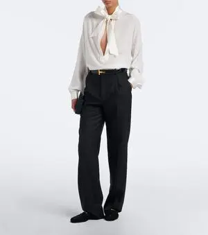 TOM FORD Suede Penny Loafers - Black