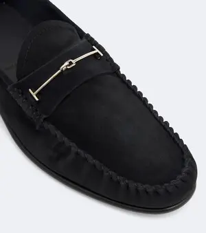 TOM FORD Suede Penny Loafers - Black