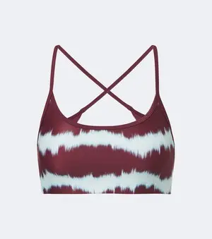 The Upside Rio Badu Printed Sports Bra - Burgundy