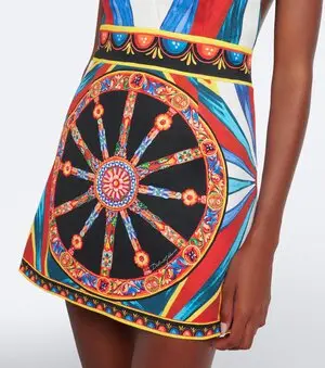 Dolce & Gabbana Carretto Silk-blend Crop Top