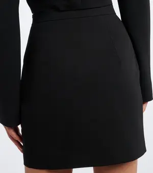 Alessandra Rich Wool-blend Crêpe Mini Skirt