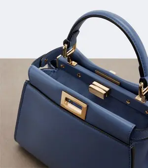 Fendi Peekaboo® Mini Leather Top-handle Bag - Blue