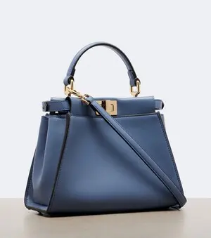 Fendi Peekaboo® Mini Leather Top-handle Bag - Blue