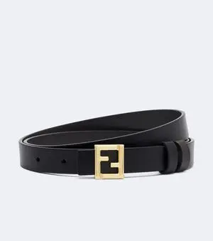 Fendi Ff Leather Belt - Brown