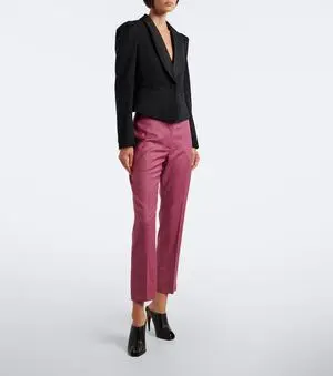 Alexander McQueen Wool Gaberdine Slim Pants