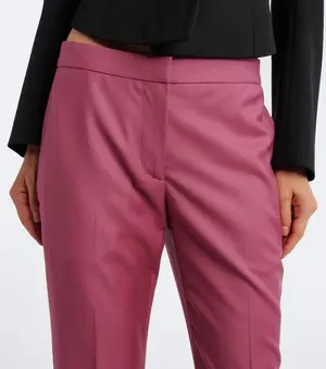 Alexander McQueen Wool Gaberdine Slim Pants