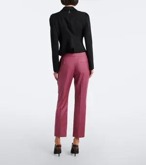 Alexander McQueen Wool Gaberdine Slim Pants