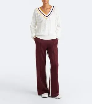 The Upside Josette Cable-knit Cotton Sweater - White