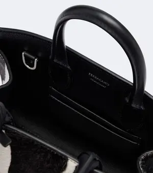 FERRAGAMO Hug Small Zebra Print Shoulder Bag