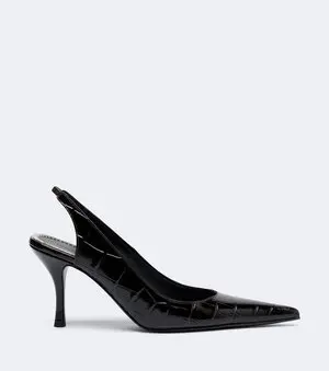 Magda Butrym Croc-effect Leather Slingbacks