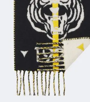 Fendi Reversible Jacquard Wool And Cashmere Scarf