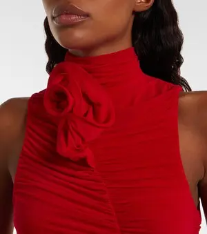 Magda Butrym Floral-appliqué Draped Gown