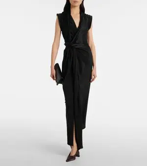 Victoria Beckham Draped Asymmetric Midi Dress