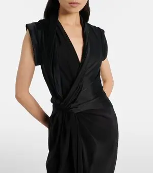 Victoria Beckham Draped Asymmetric Midi Dress