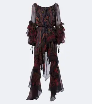 Etro Printed Silk Chiffon Gown - Multicoloured