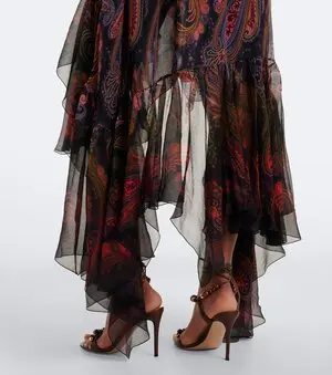 Etro Printed Silk Chiffon Gown