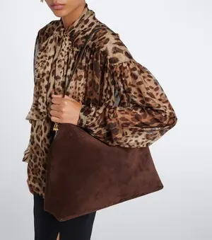 Dolce & Gabbana Vittoria Large Suede Shoulder Bag