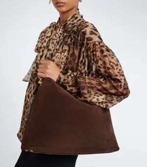 Dolce & Gabbana Vittoria Large Suede Tote Bag - Brown
