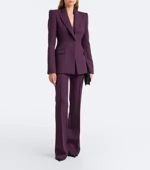 Alex Perry Virgin Wool Flared Pants