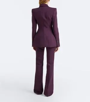 Alex Perry Virgin Wool Flared Pants