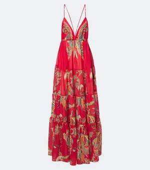 ETRO Etro Printed Tie Cotton Maxi Dress