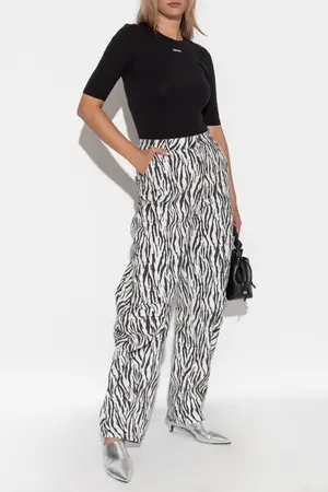 ROTATE BY BIRGER CHRISTENSEN Logo T-shirt With Elbow Length Sleeves