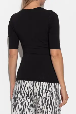 ROTATE BY BIRGER CHRISTENSEN Logo T-shirt With Elbow Length Sleeves