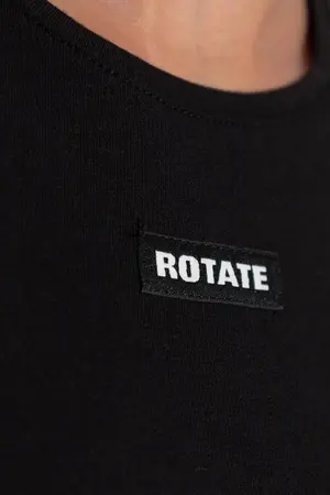ROTATE BY BIRGER CHRISTENSEN Logo T-shirt With Elbow Length Sleeves