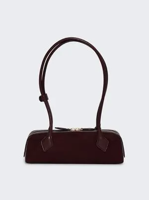 Alaïa Le Teckel Small Bag In Suede - Red