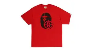 A BATHING APE Hunting Ape Head T-shirt - Red
