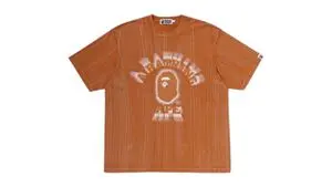 A BATHING APE Brush College Relaxed Fit T-shirt - Sorrel