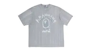 A BATHING APE Brush College Relaxed Fit T-shirt - Grey