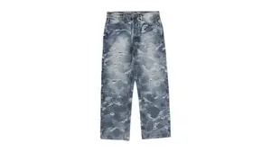 A BATHING APE Solid Camo Jacquard Jeans - Denim