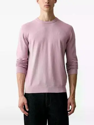 Karl Lagerfeld Logo-embroidered Crew-neck Sweater - Pink